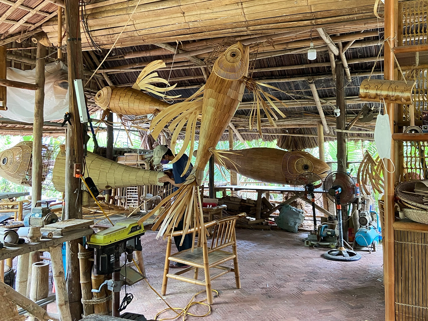 Bamboo Workshop in Hoi An - Crafting a bamboo lamp - Kaya Wanderlust